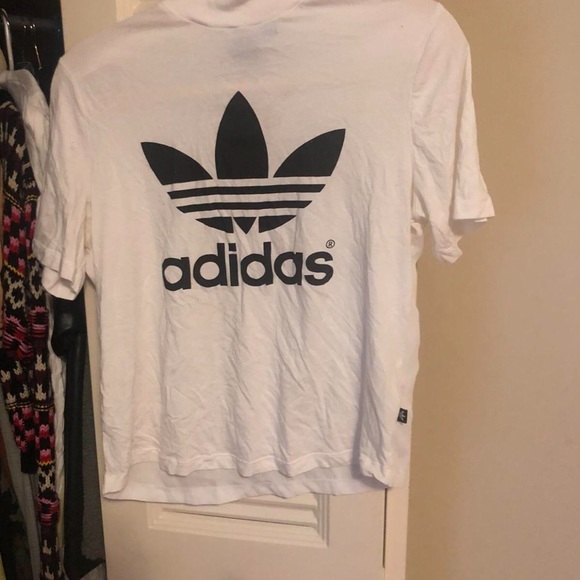adidas Originals | Tops | Adidas Turtleneck Cropped T Shirt | Poshmark